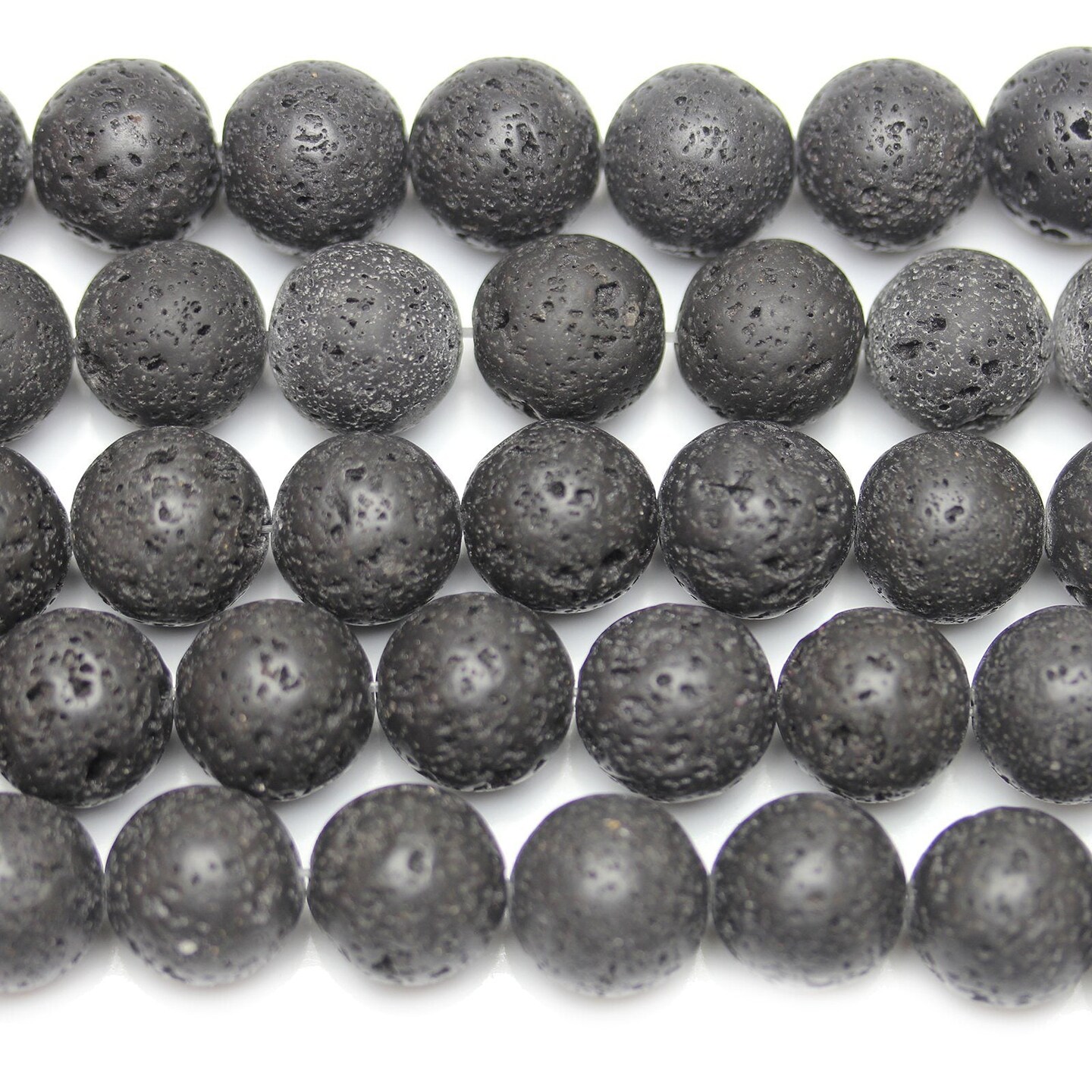 Natural Lava Rock Black Round Beads | Michaels
