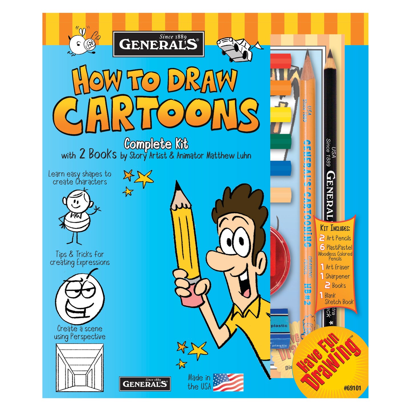 General Pencil How to Draw Cartoons Kit | Michaels