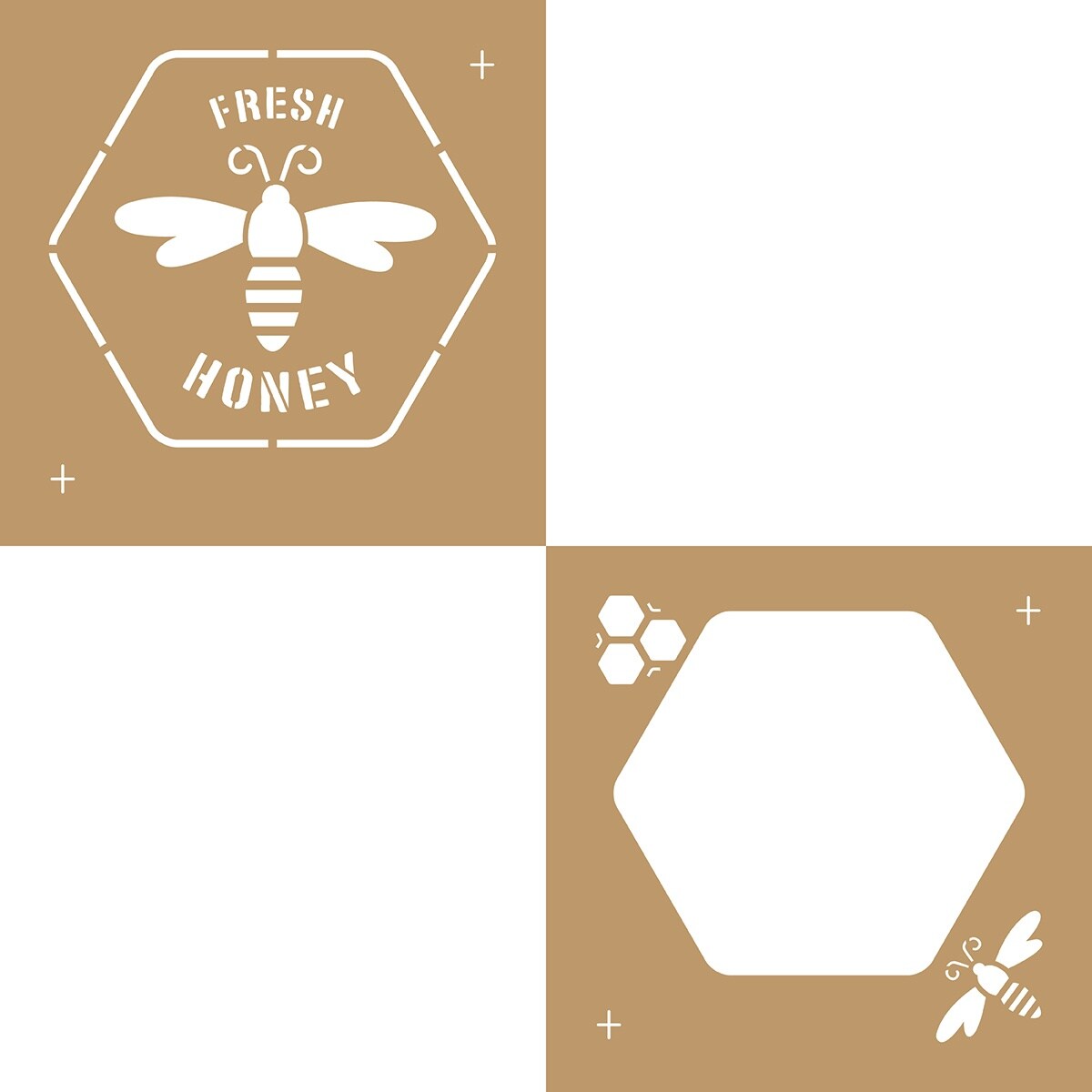 Value Kraft 8"X8" Retro Stencils 2/Pkg-Honey Bee | Michaels