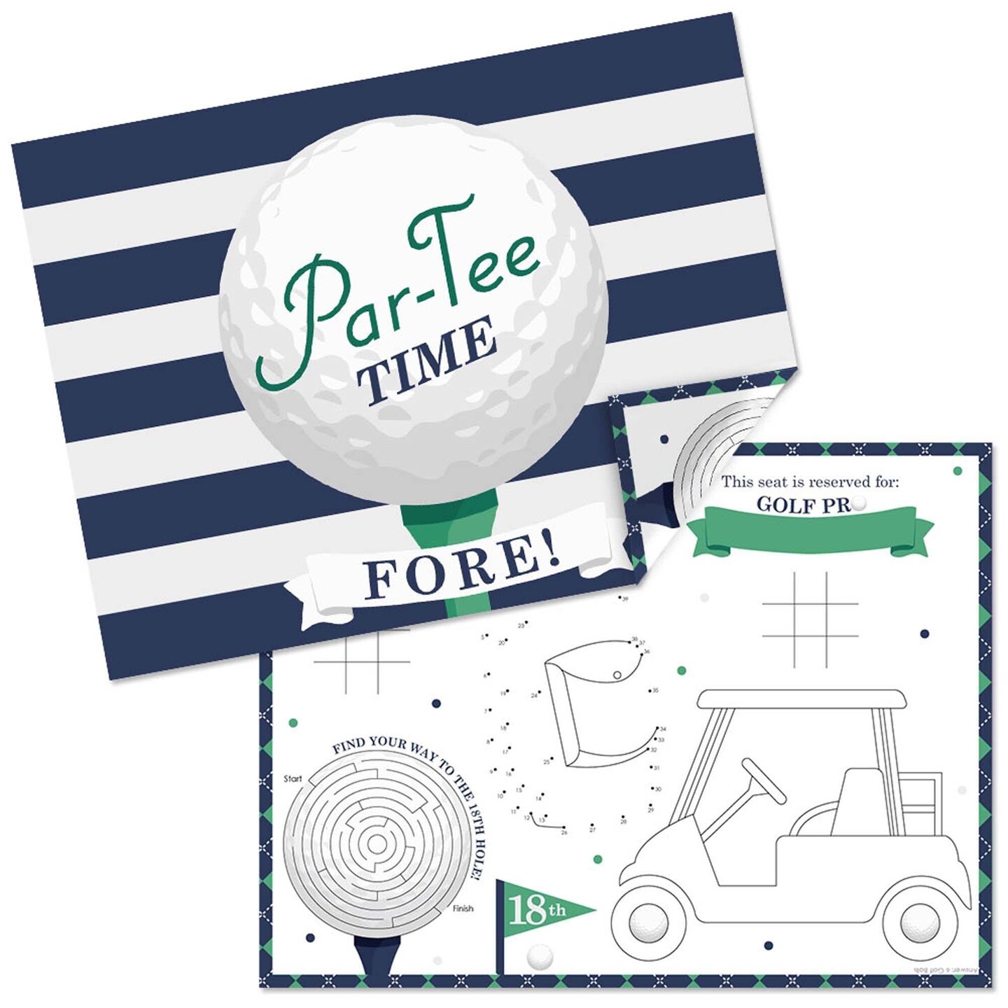 Big Dot of Happiness Par-Tee Time - Golf - Paper Birthday Party ...