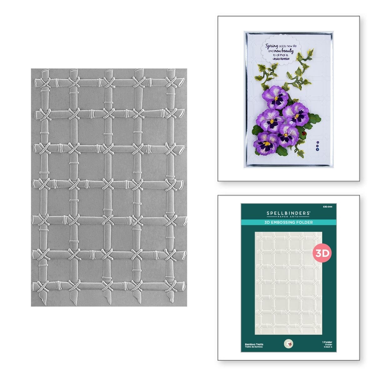 Spellbinders 3D Embossing Folder By Susan Tierney-Cockburn-Bamboo Trellis | Michaels