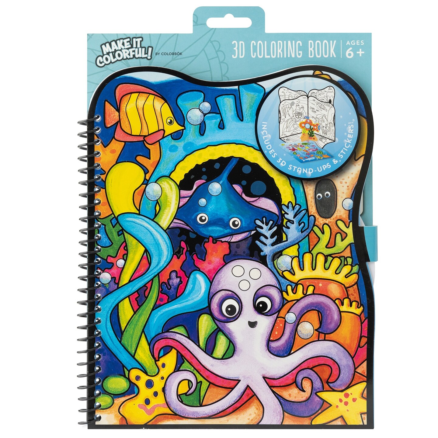 Colorbok Make It Colorful! 3D Coloring Book-Sea | Michaels