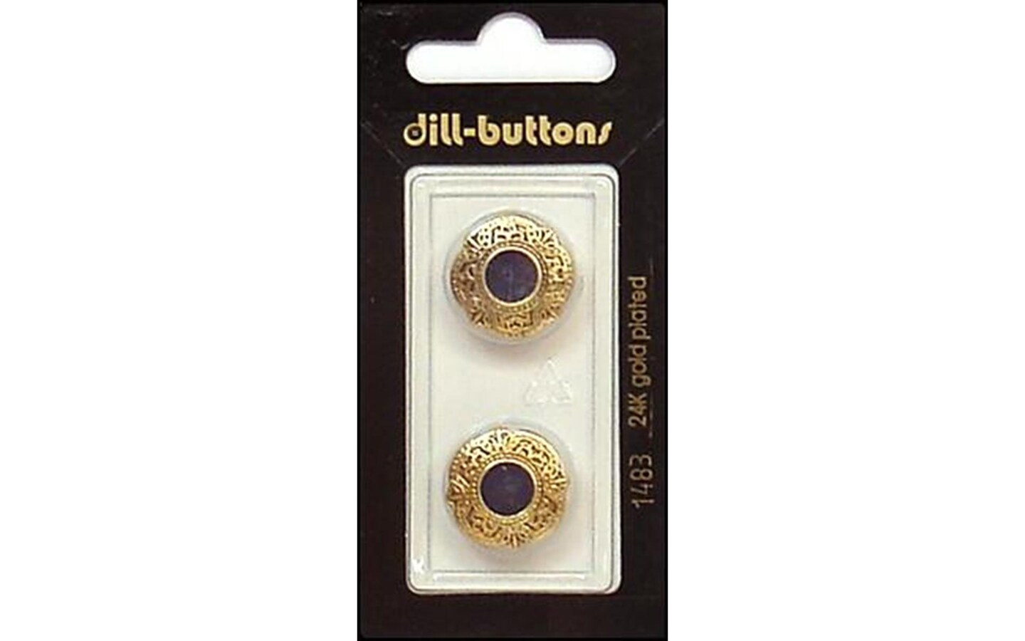 Dill Buttons 18mm 2pc Shank Enamel Navy/Gold | Michaels