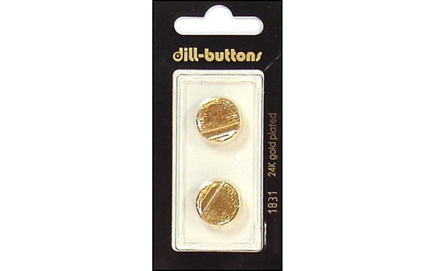 Dill Buttons 15mm 2pc Shank Gold | Michaels