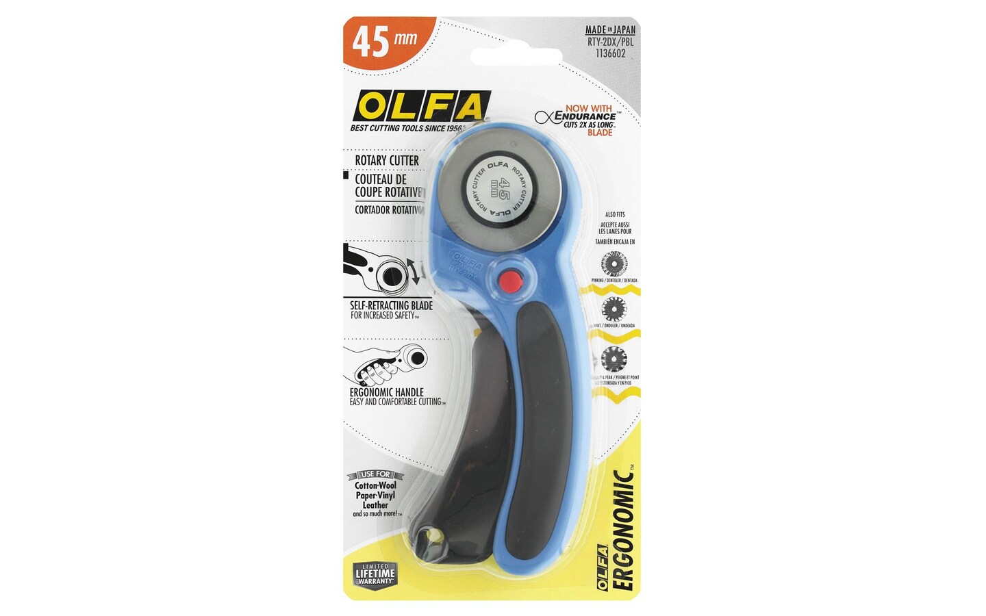 Olfa 45mm Rotary Cutter Ergonomic Pacific Blue | Michaels
