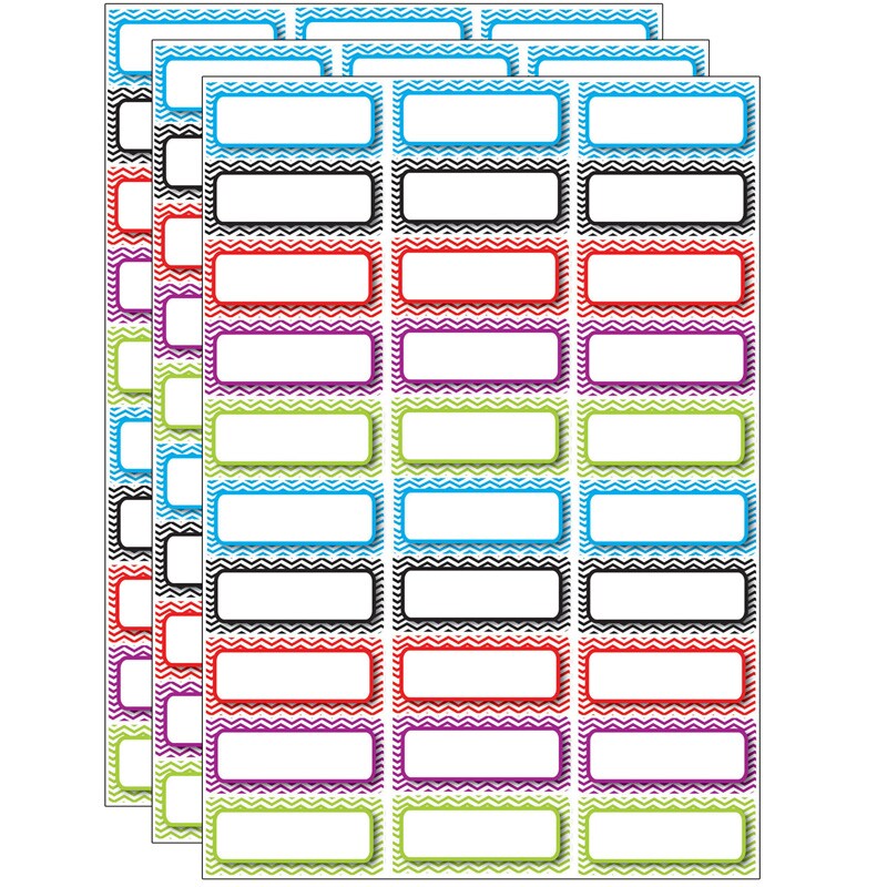Die-Cut Magnetic Foam Color Chevron Labels/Nameplates, 30 Per Pack, 3 ...
