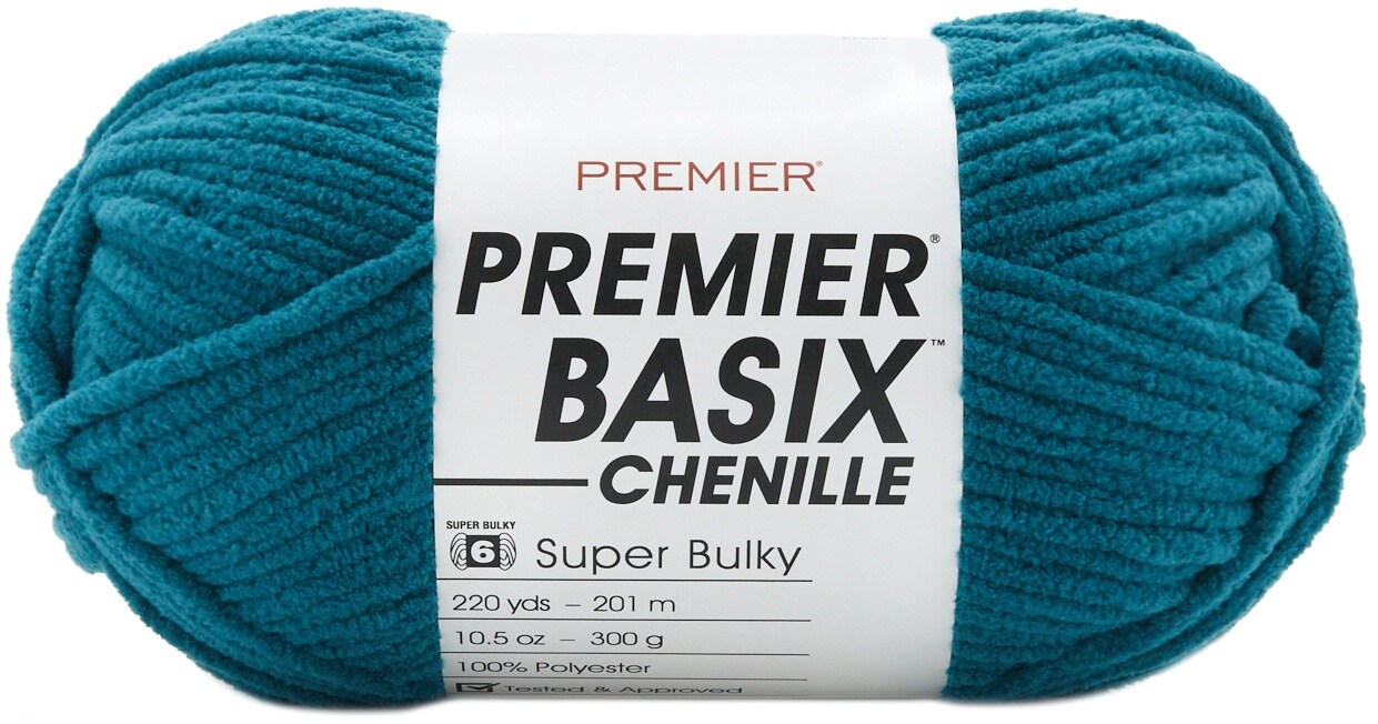 Premier Yarns Basix Chenille Yarn-Teal Blue | Michaels