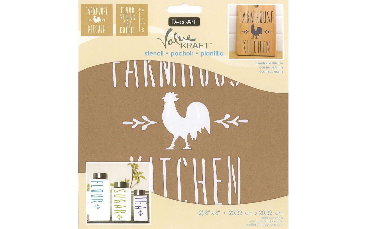 Decoart Value Kraft Stencil 8X8 Farmhouse Kitchen | Michaels