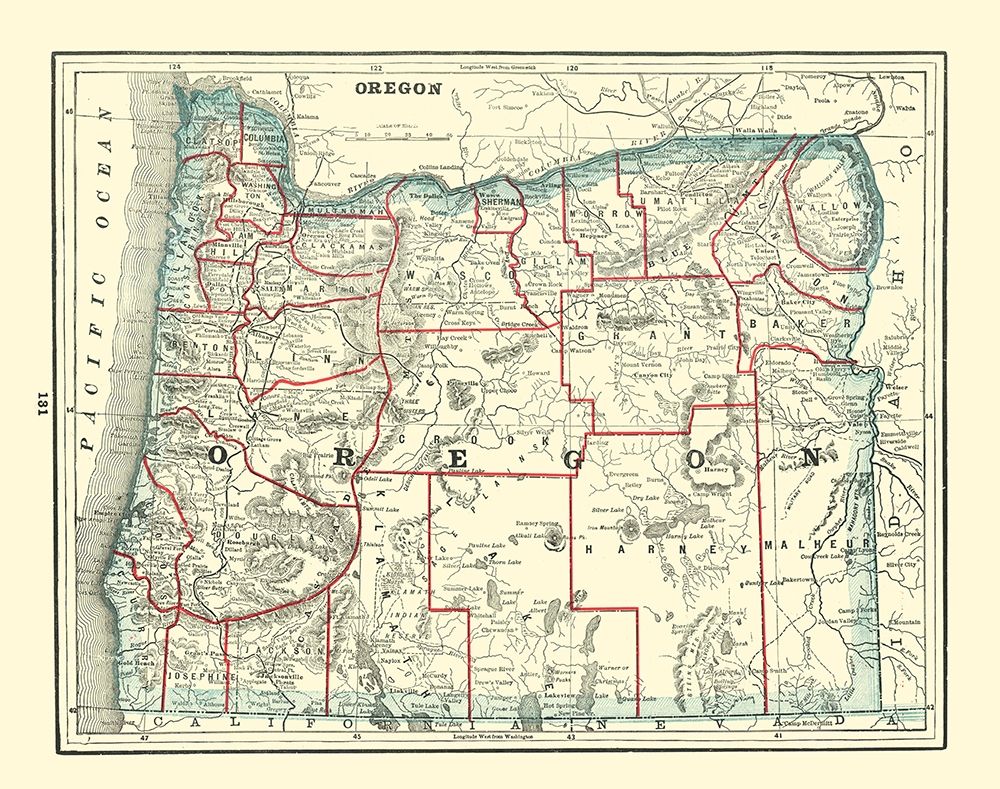 Oregon - Rathbun 1893 Poster Print by Rathbun Rathbun # ORZZ0025 | Michaels