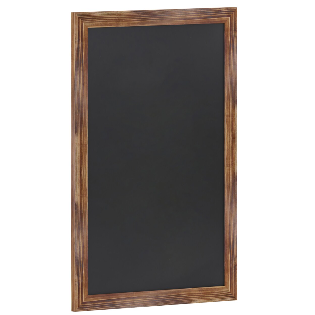 Flash Furniture Wall Hanging Chalkboard, Brown Wood Frame, Rough Hewn ...