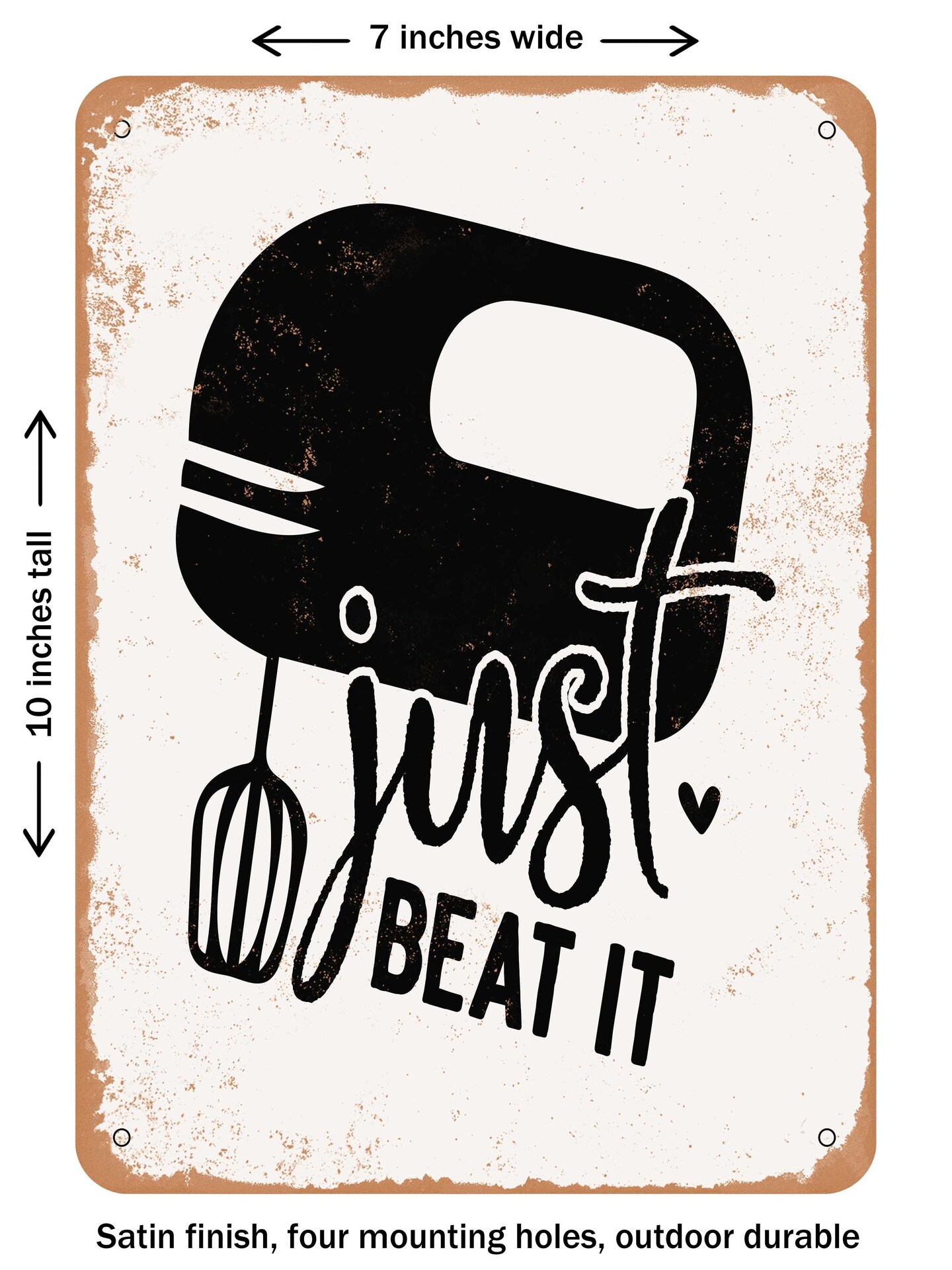 DECORATIVE METAL SIGN - Just Beat It - Vintage Rusty Look | Michaels