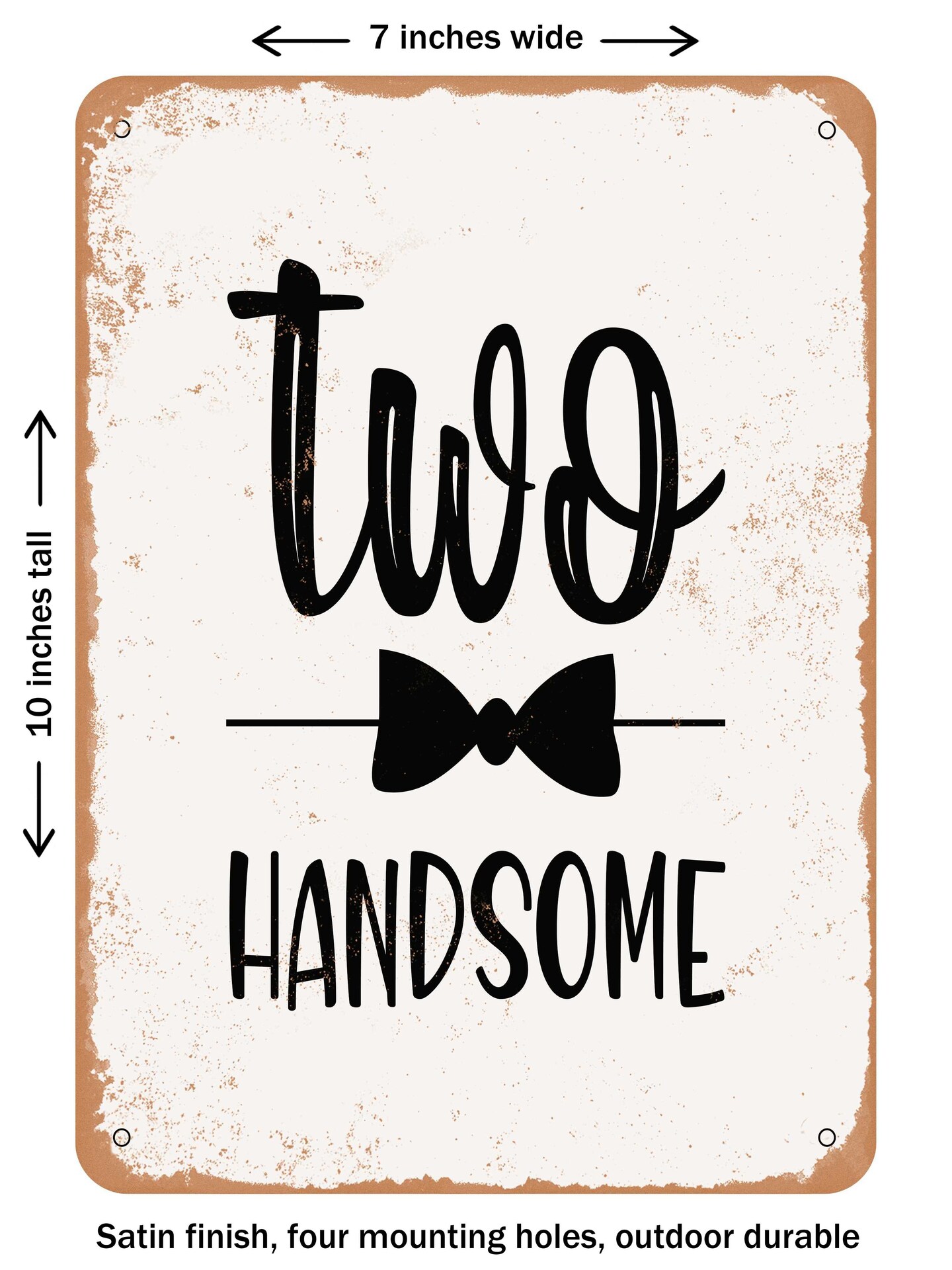 DECORATIVE METAL SIGN - Handsome Boy - Vintage Rusty Look | Michaels