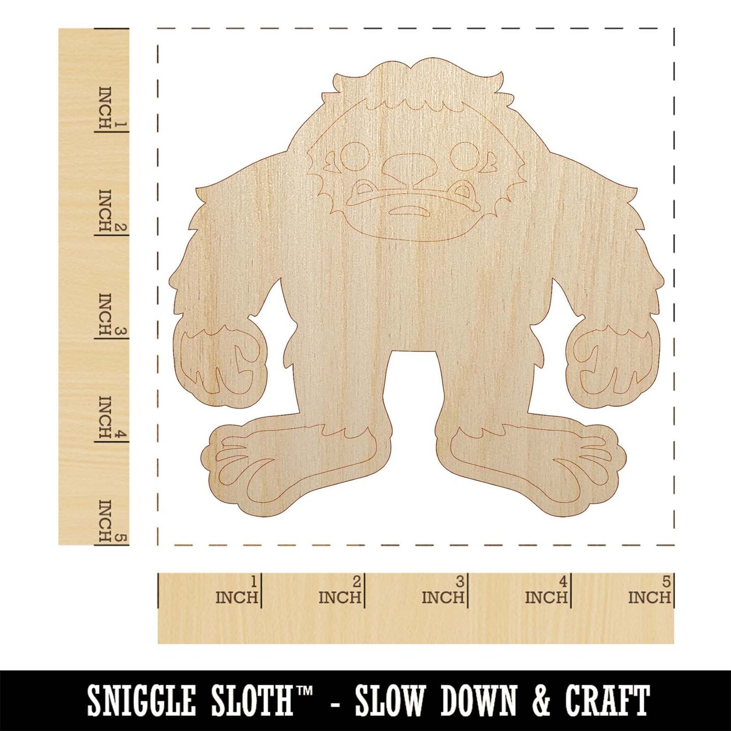 Bigfoot Sasquatch Cryptozoology Unfinished Wood Shape Piece Cutout for ...