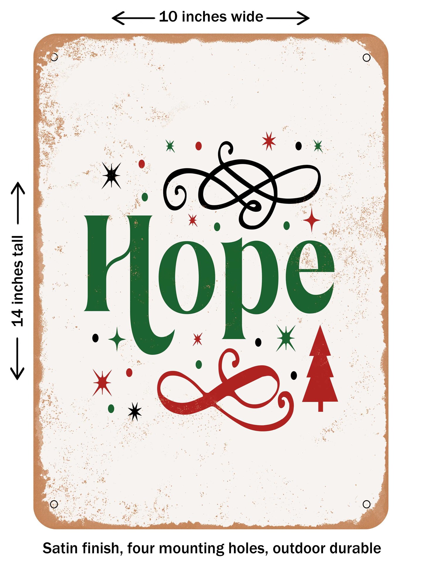 DECORATIVE METAL SIGN - Hope - Vintage Rusty Look | Michaels