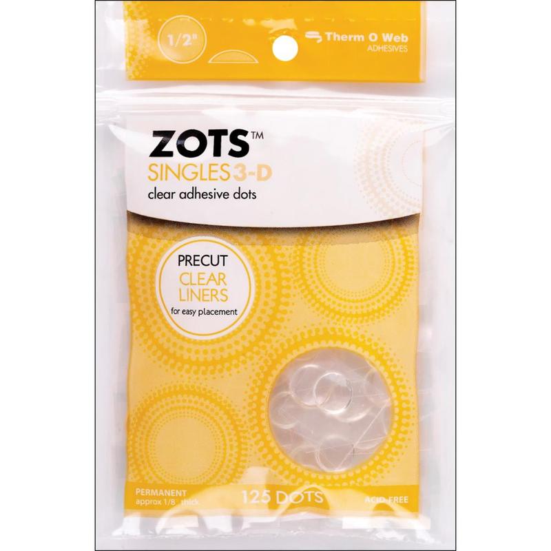 Zots Singles 3D 1/2"X1/8" - Therm O Web, 125/pack | Michaels