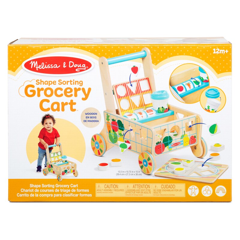 Wooden Shape Sorting Grocery Cart | Michaels