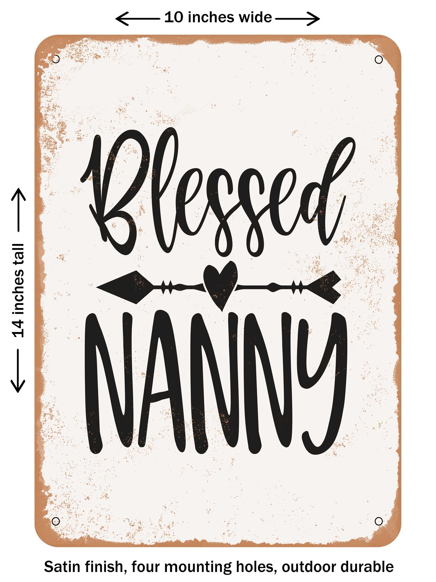 DECORATIVE METAL SIGN - Blessed Nanny - 2 - Vintage Rusty Look | Michaels