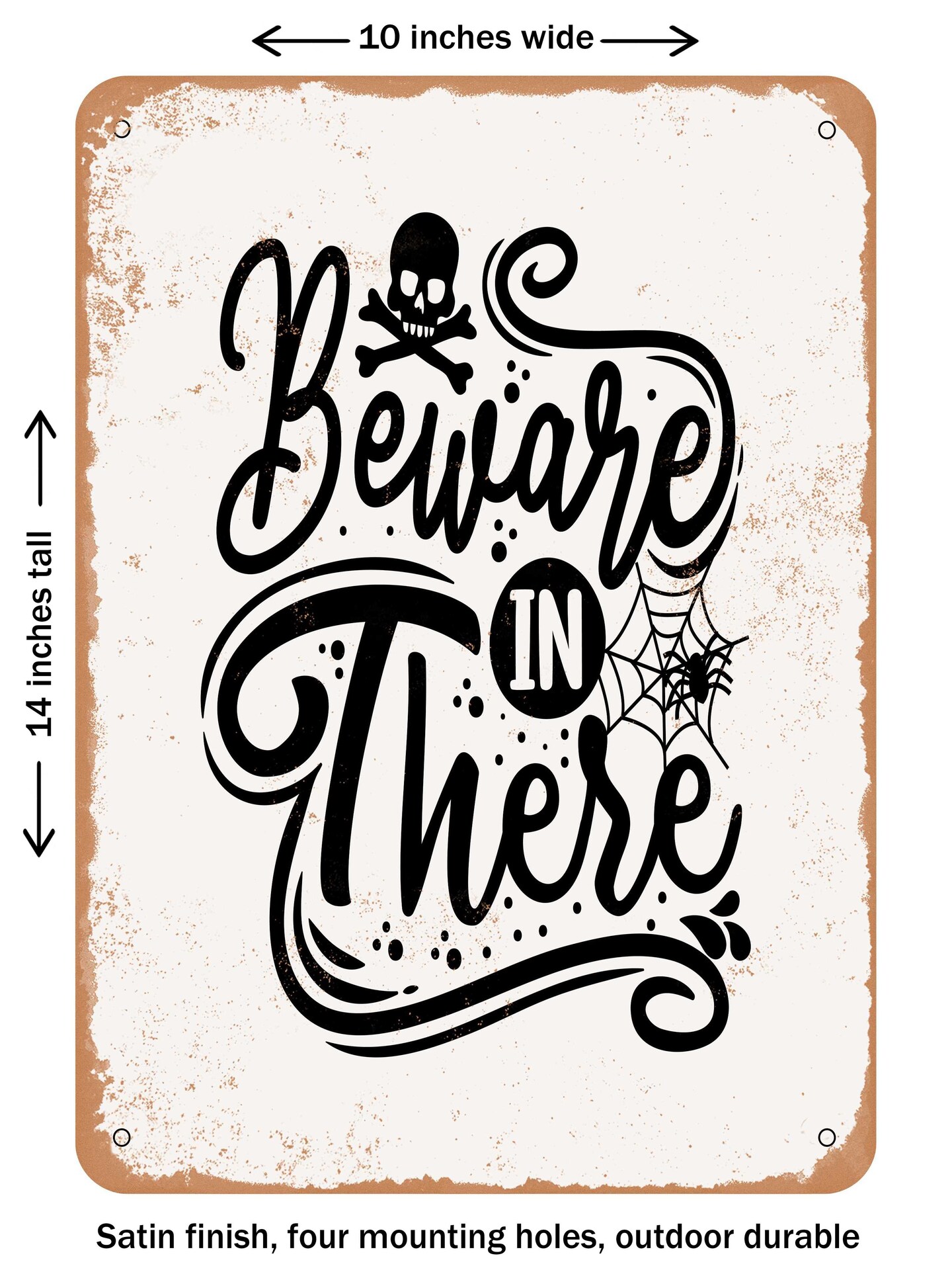 DECORATIVE METAL SIGN - Beware In there - Vintage Rusty Look | Michaels