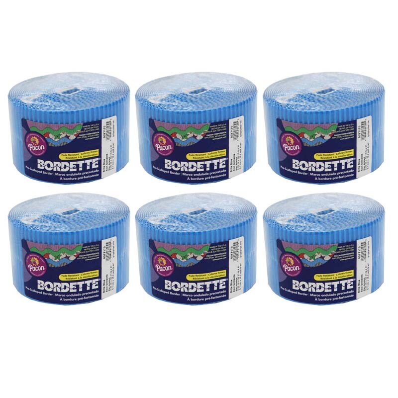 Decorative Border, Brite Blue, 2.25" x 50', 6 Rolls | Michaels