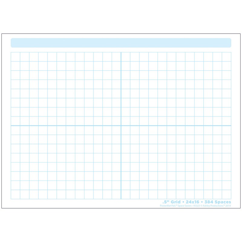 Smart Poly® Single Sided PosterMat Pals® Space Savers, 1/2" Grid Blocks ...