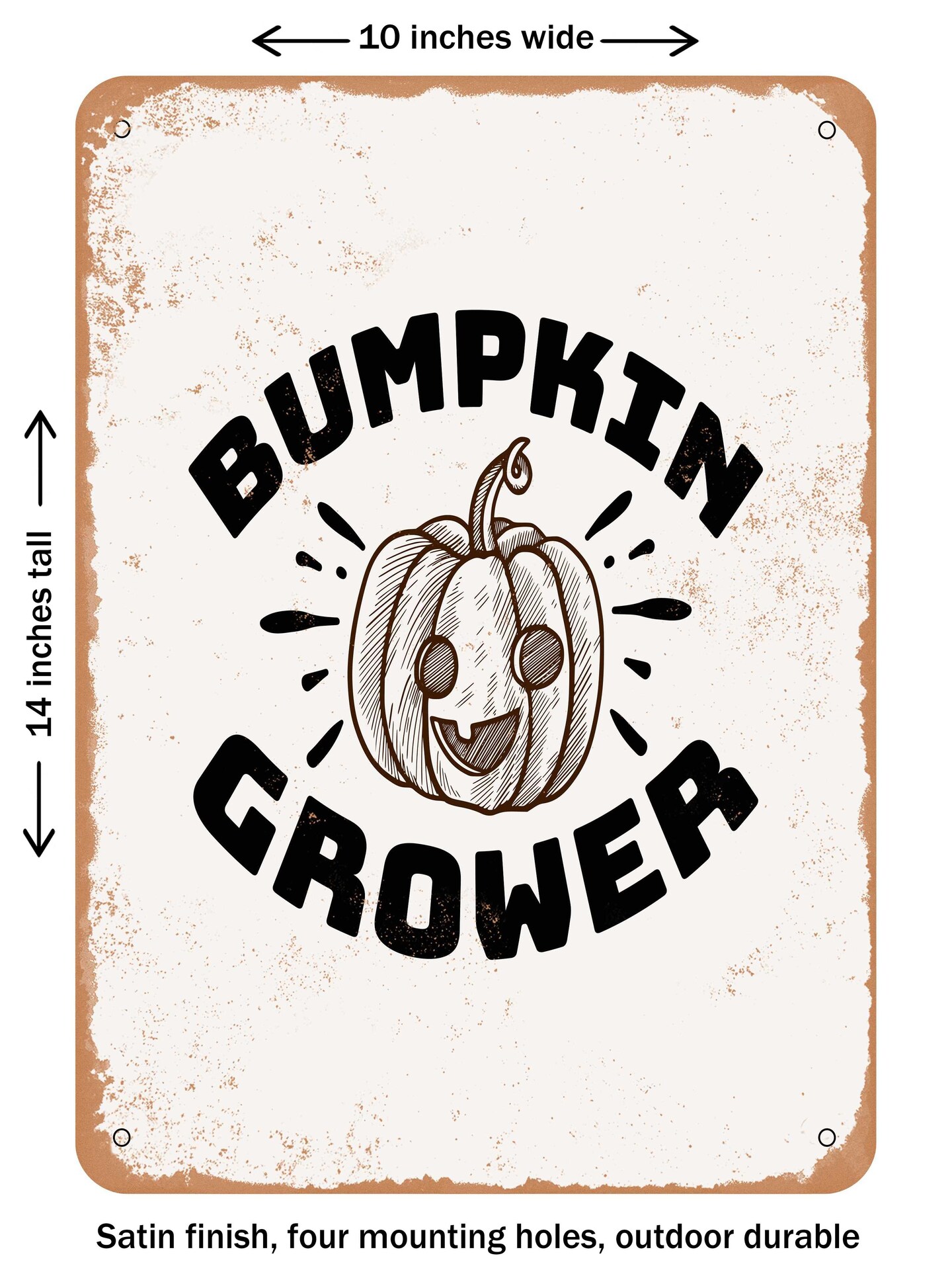 DECORATIVE METAL SIGN - Bumpkin Grower - 2 - Vintage Rusty Look | Michaels