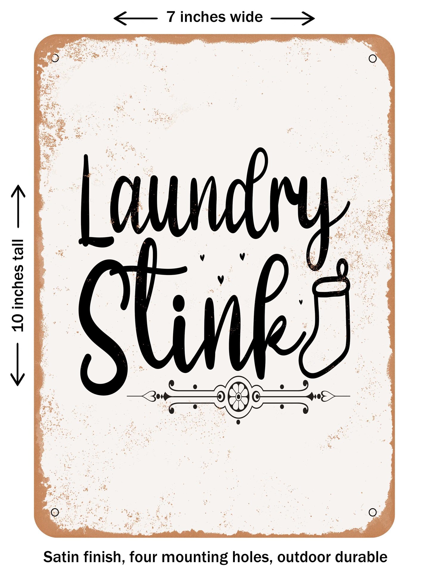 DECORATIVE METAL SIGN - Laundry Stink - Vintage Rusty Look | Michaels
