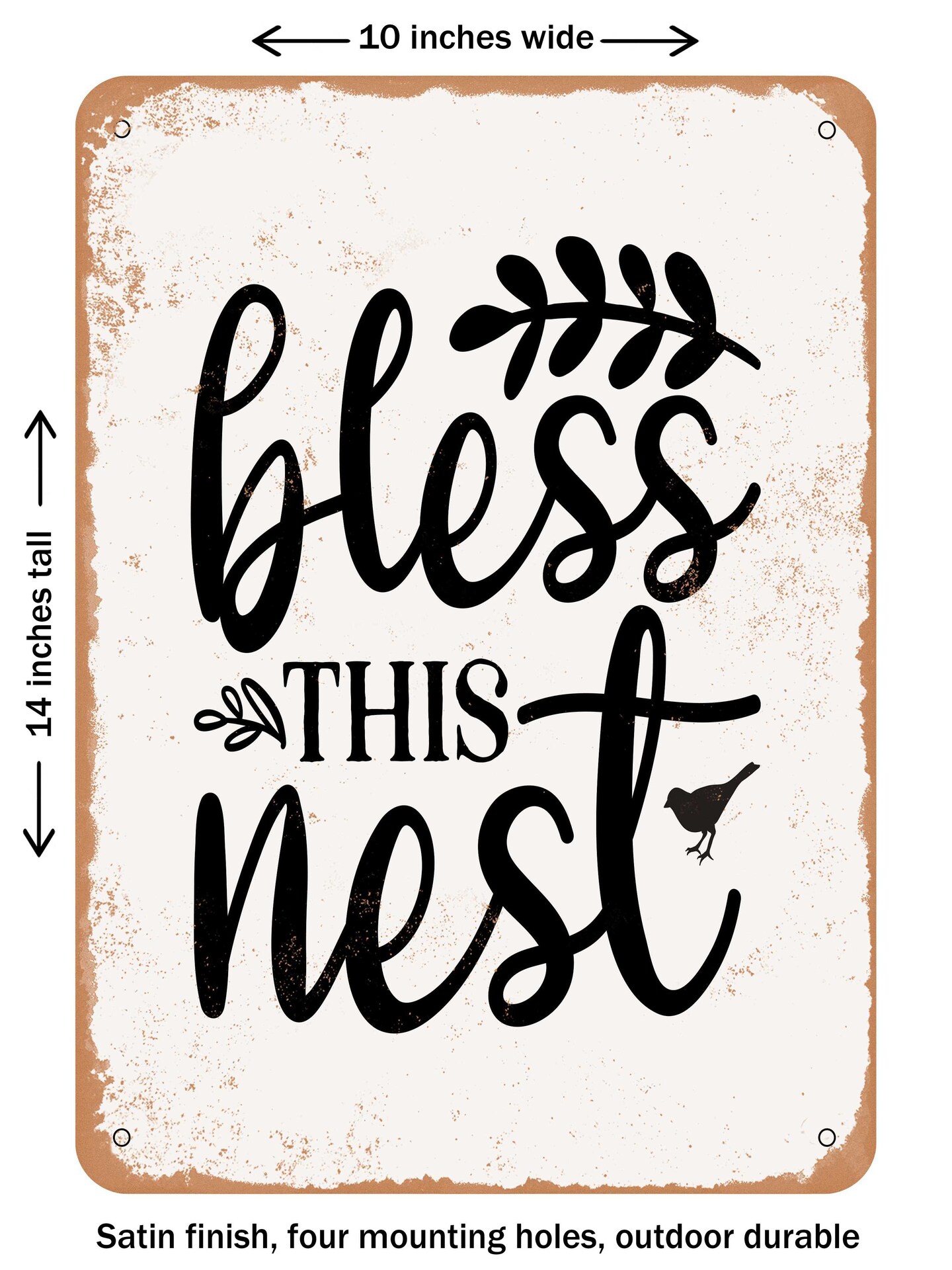 DECORATIVE METAL SIGN - Bless This Nest - Vintage Rusty Look | Michaels