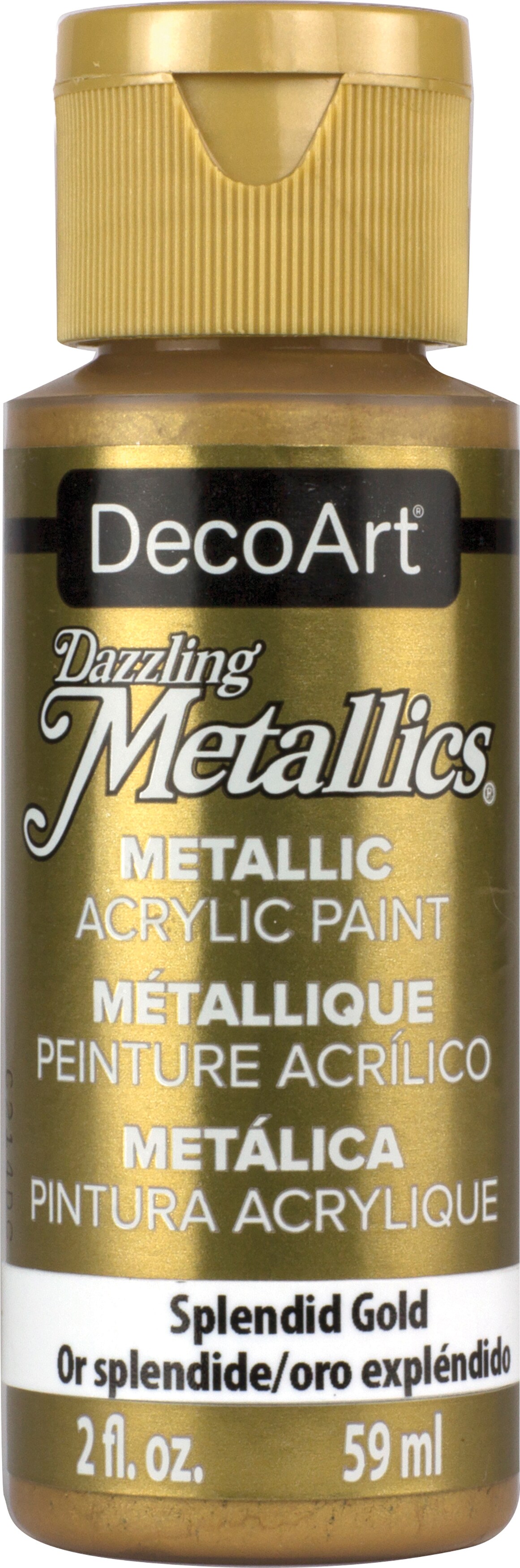 DecoArt Dazzling Metallics Acrylic Paint 2oz-Splendid Gold | Michaels