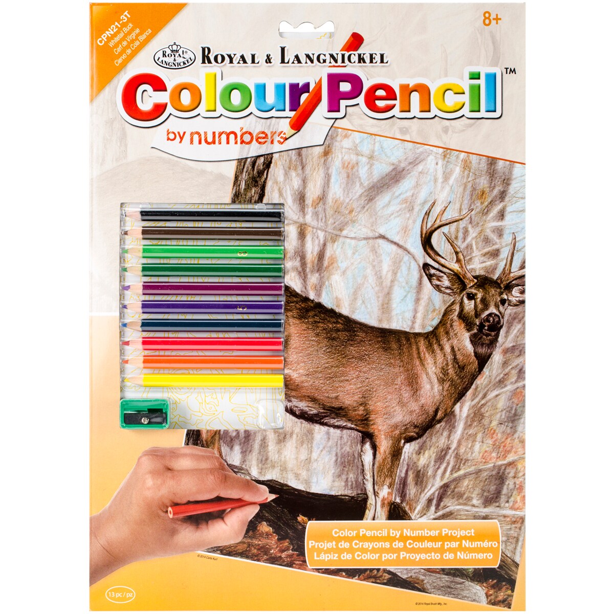 Royal & Langnickel Color Pencil By Number Kit 8.75"X11.75"-Whitetail ...