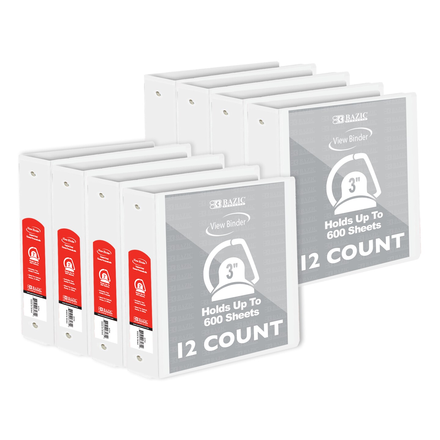 BAZIC Binder View 3" White Slant-D Ring w/ 2-Pockets | Michaels