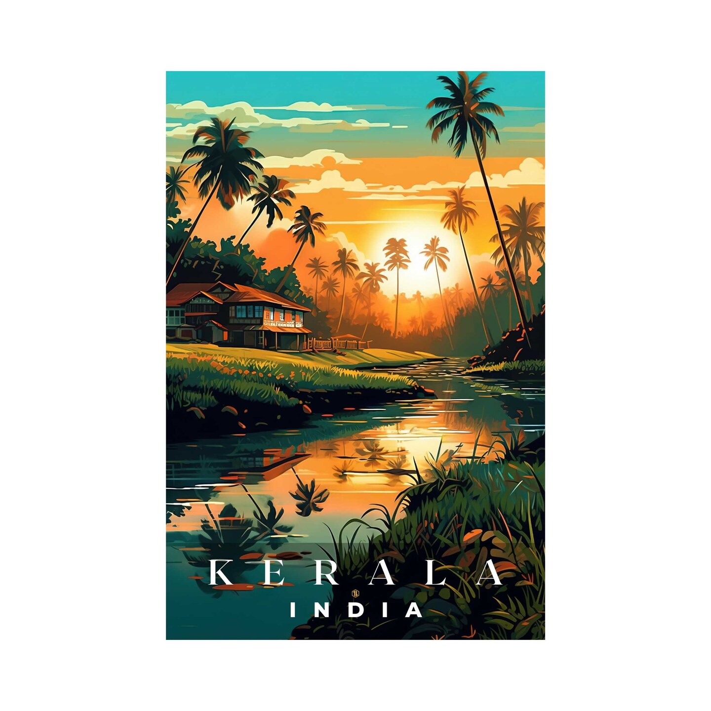 Kerala Poster, World Travel Print, Office Poster, Home Decor | S3 ...