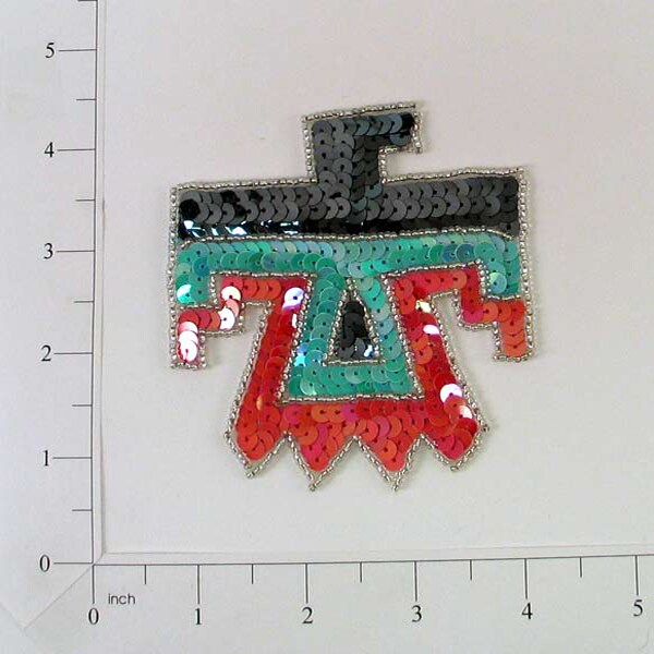 3 3/4" x 3 3/8" Rio Rancho Thunderbird Sequin Applique/Patch | Michaels
