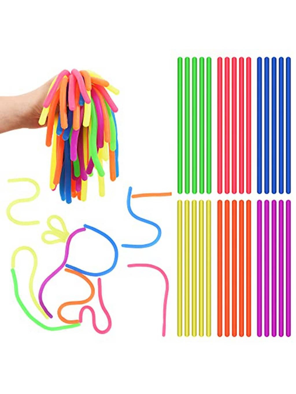 Sensory Noodle Stretchy String Fidget Toy, Classroom Rewards Back to ...