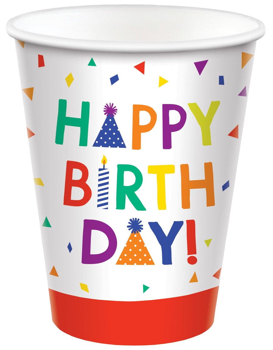 Confetti Time Birthday 9oz Paper Cups, 8ct | Michaels