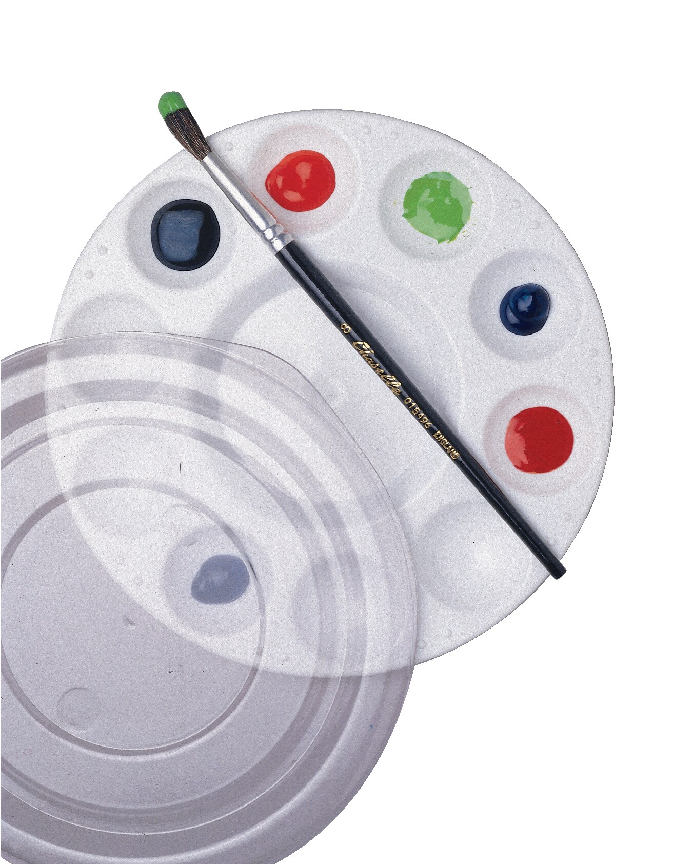 School Smart Plastic Paint Palette with Lid, 7 Inches, Pack of 12 ...