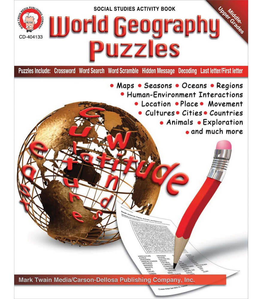 Mark Twain - World Geography Puzzles, Grades 6 - 12, Color: Multi ...