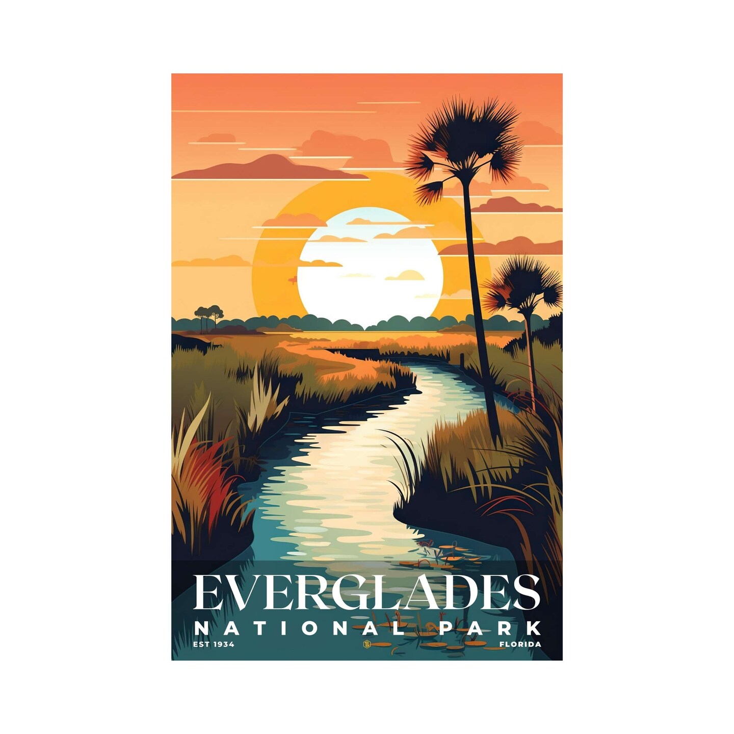 Everglades National Park Poster, Travel Art, Office Poster, Home Decor ...