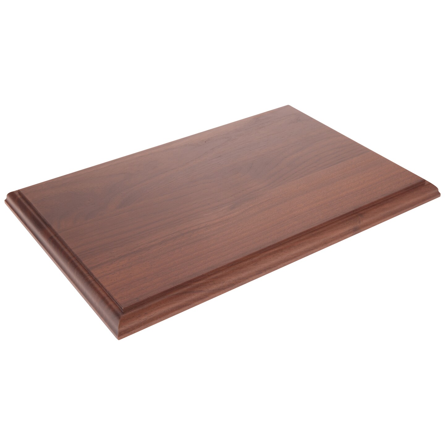 Plymor Solid Walnut Rectangular Wood Display Base with Ogee Edge, 14. ...