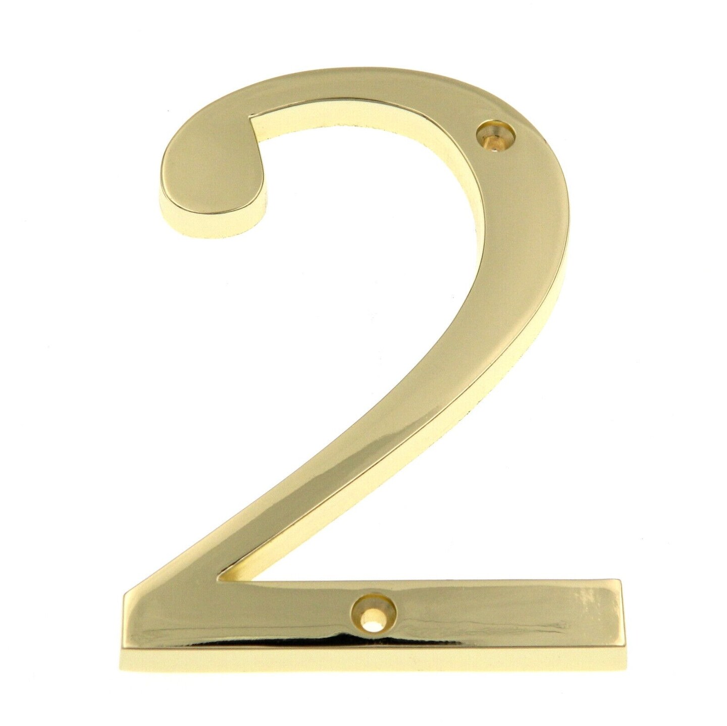 Polished Brass Metal Flush House Address Numbers with Bold Readable ...