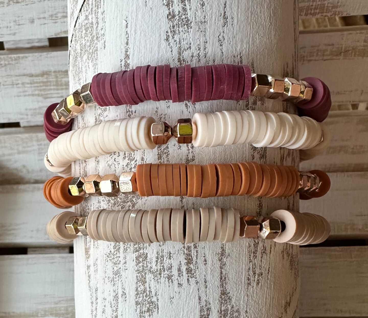 Clay Bead Bracelet Stack (set of 4) | MakerPlace by Michaels