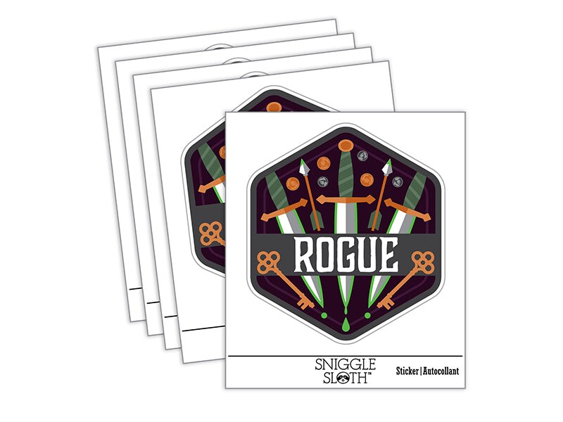 RPG Class Rogue Daggers Games Fantasy Gaming Waterproof Vinyl Phone ...