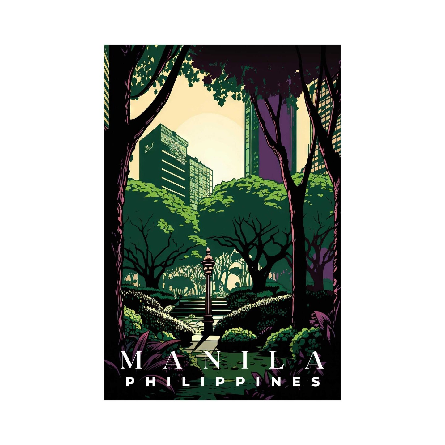 Manila Poster, World Travel Print, Office Poster, Home Decor | S2 ...