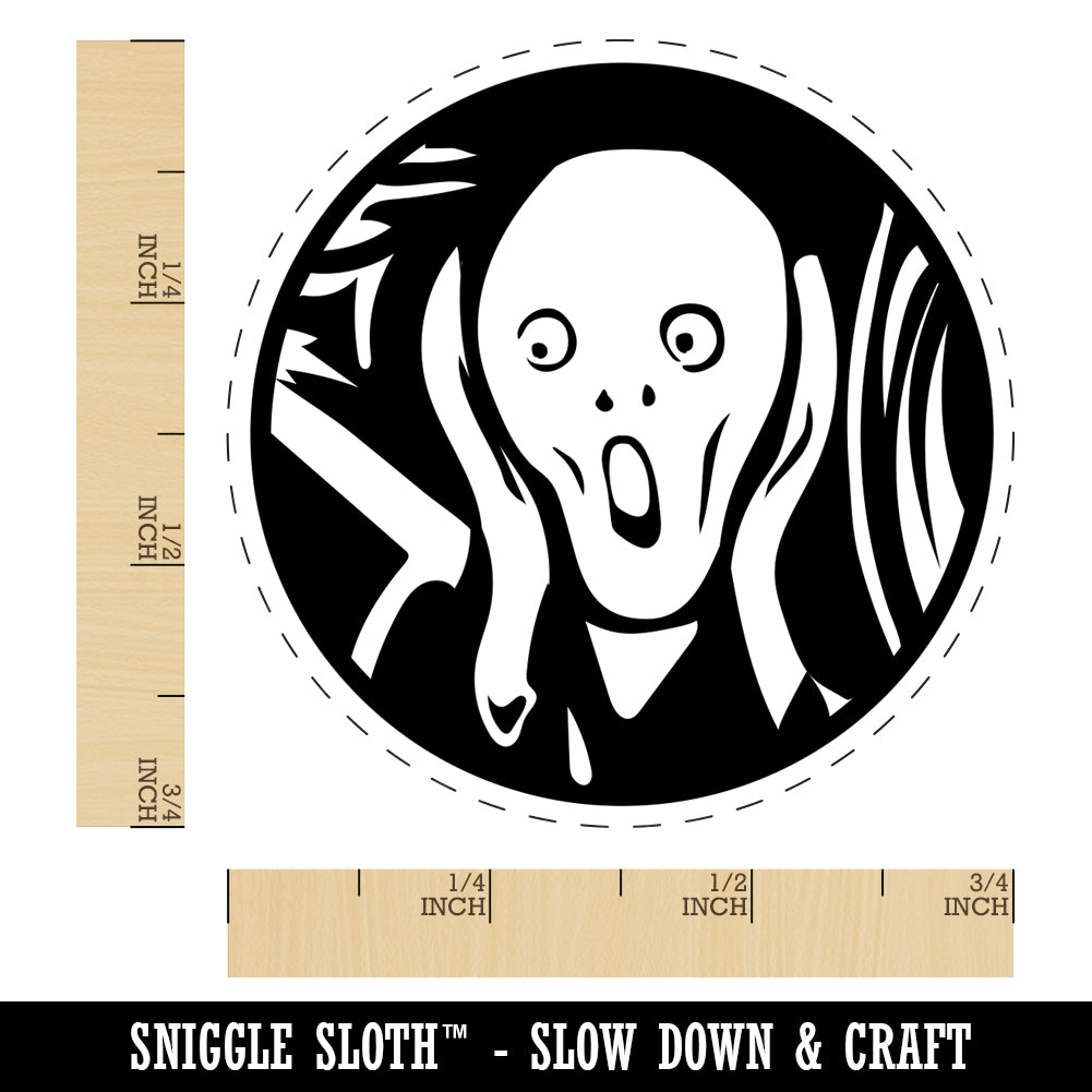 The Scream Painting by Edvard Munch Self-Inking Rubber Stamp for ...