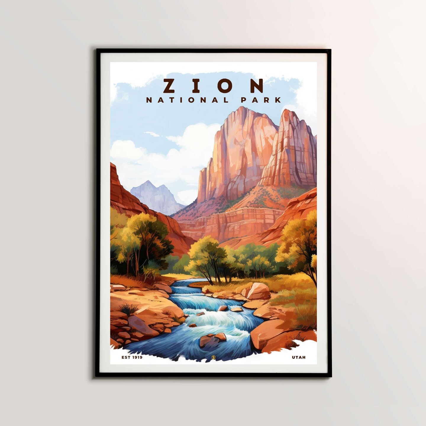 Zion National Park Poster, Travel Art, Office Poster, Home Decor | S8 ...