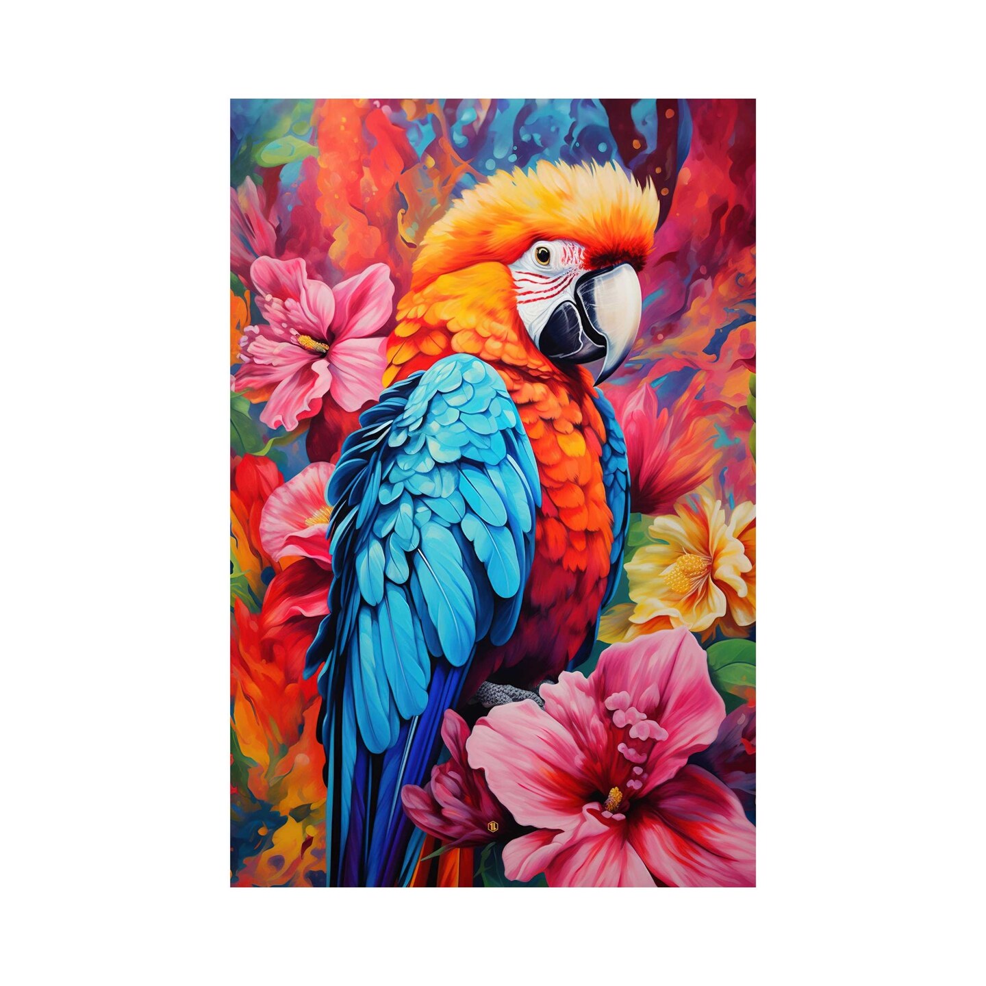 Parrot Poster, Animal Print, Office Poster, Home Decor | S1 ...