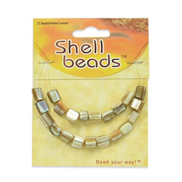 6 Packs of Fragmented Shell Beads - Natural - 21 pcs. | Michaels