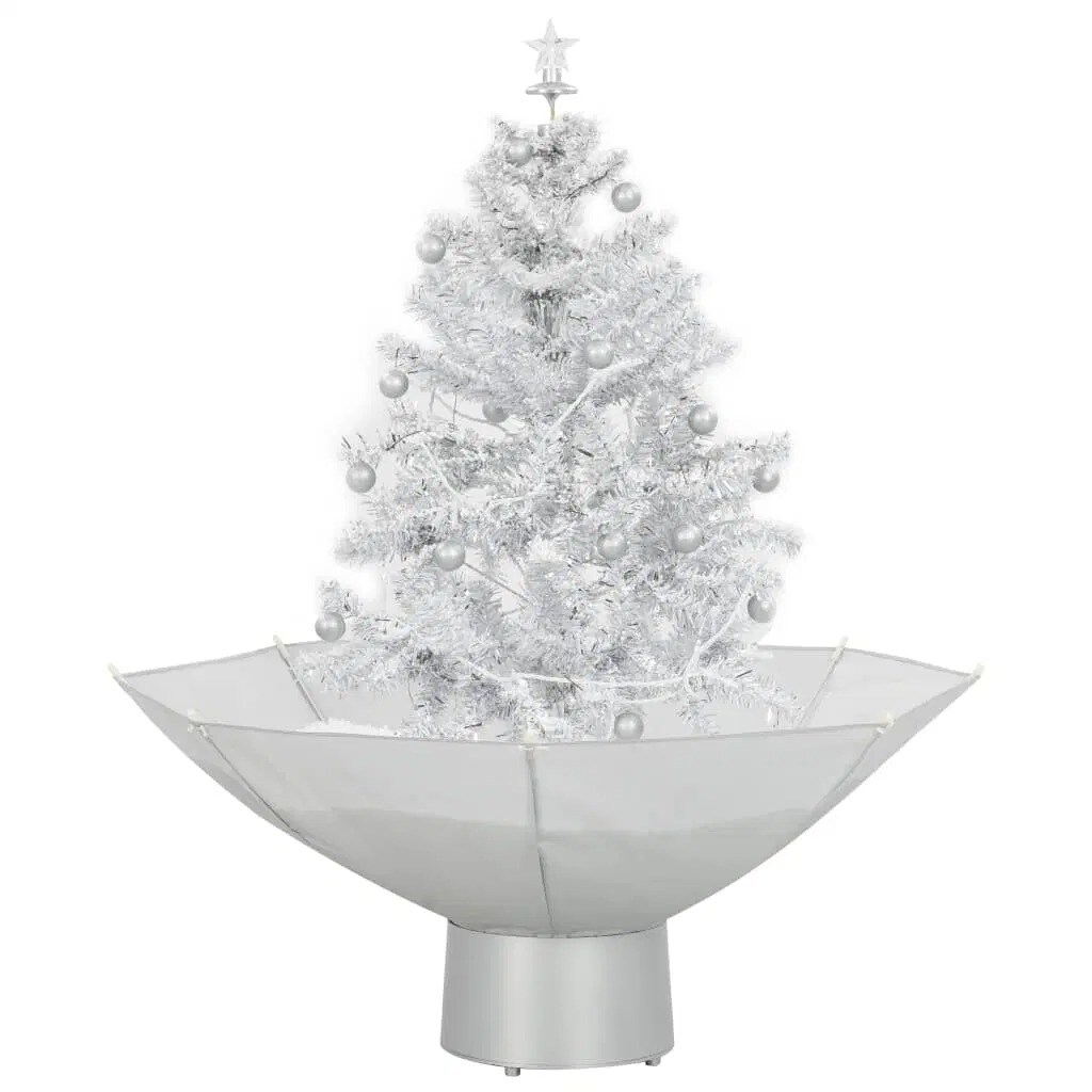 2ft Snowing Christmas Tree with Umbrella Base White | Michaels