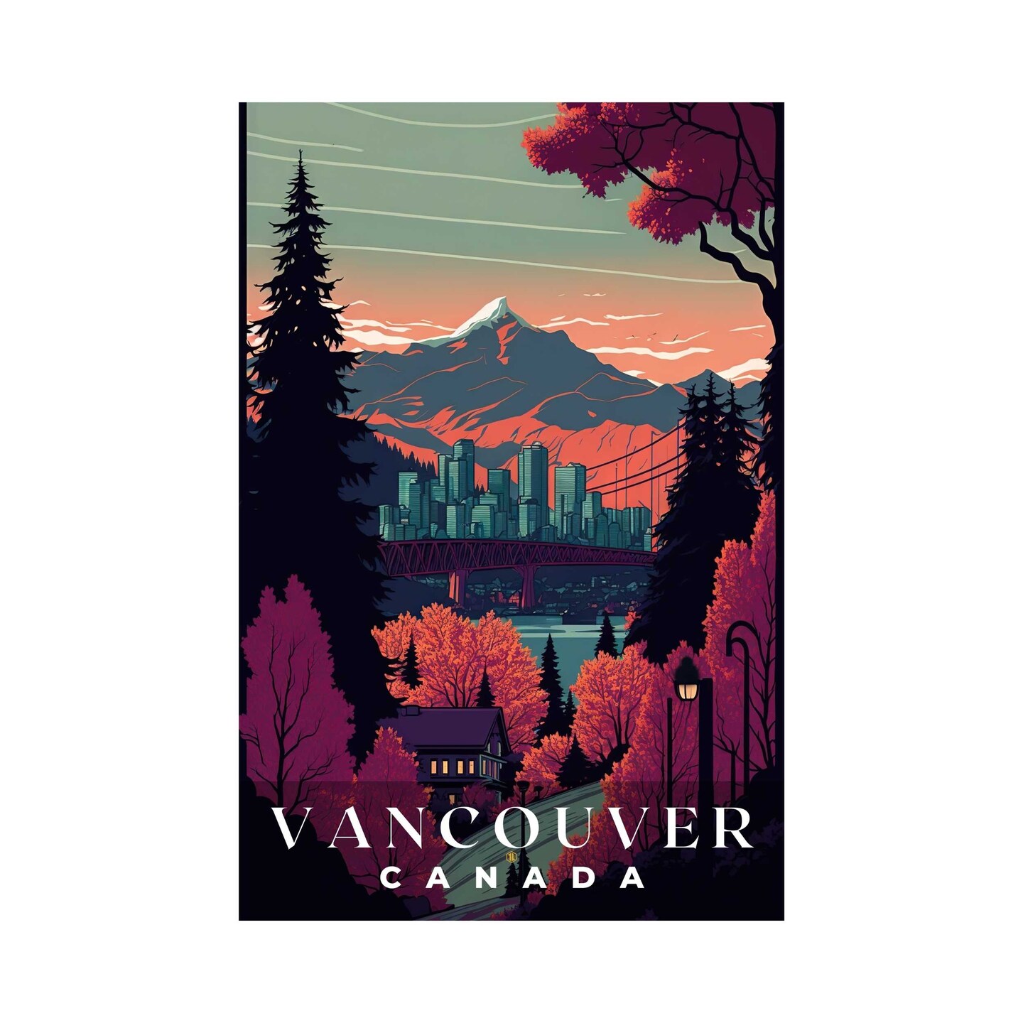 Vancouver Poster, World Travel Print, Office Poster, Home Decor | S1 ...
