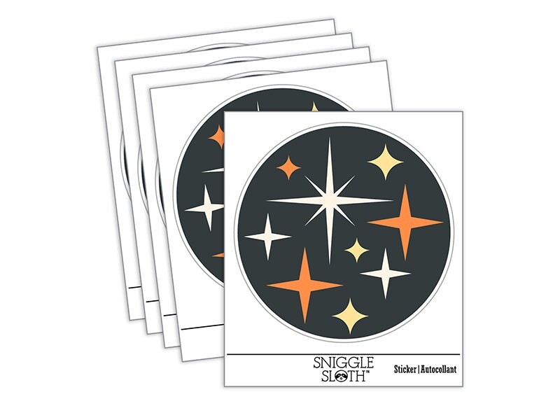 Retro Vintage Four Pointed Stars Waterproof Vinyl Phone Tablet Laptop ...