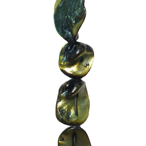 6 Packs of Tinted Shell Chunk Olive 2x8" Strand | Michaels